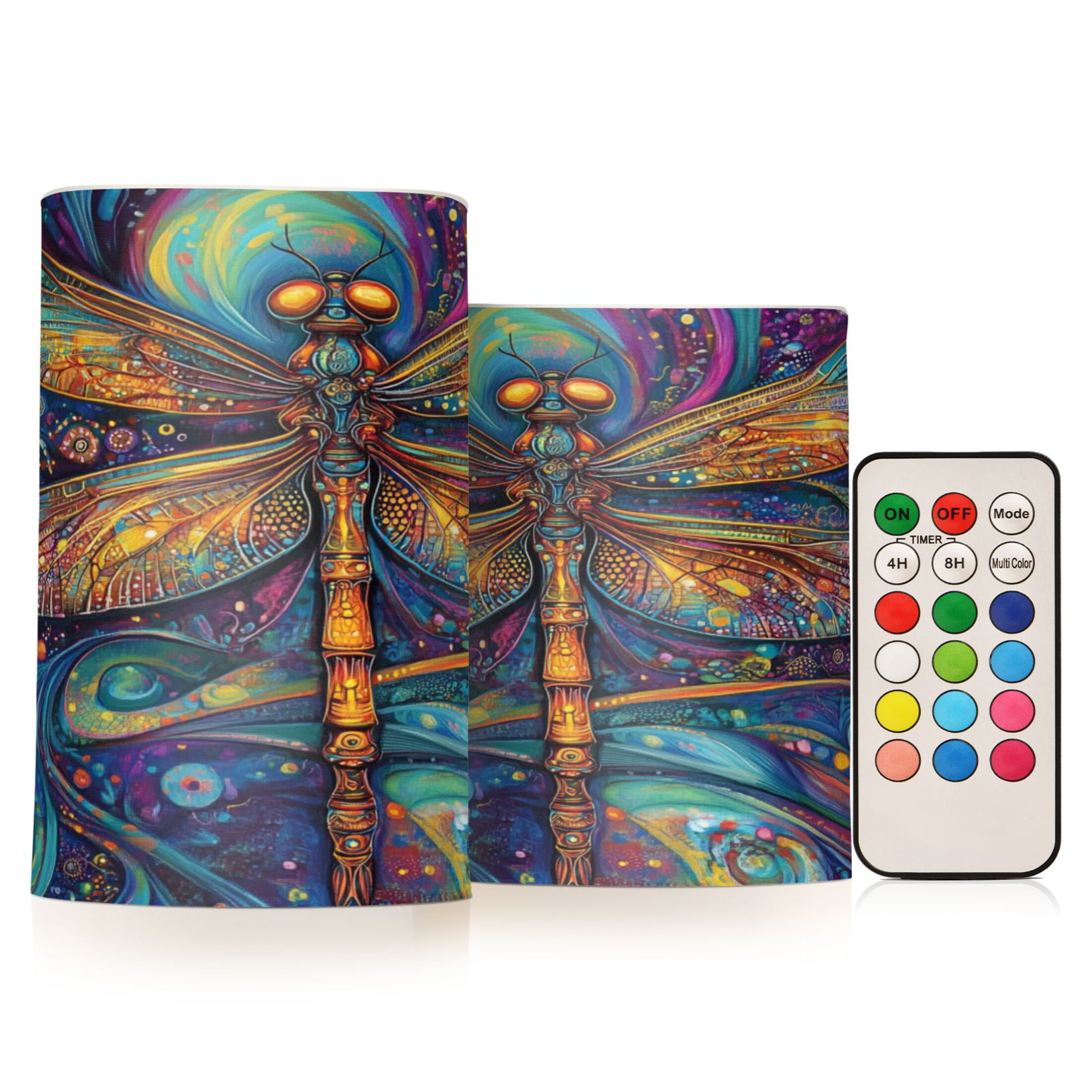 Wobogo Weird Style Dragonfly Combo Flameless Flickering Candle Light ...