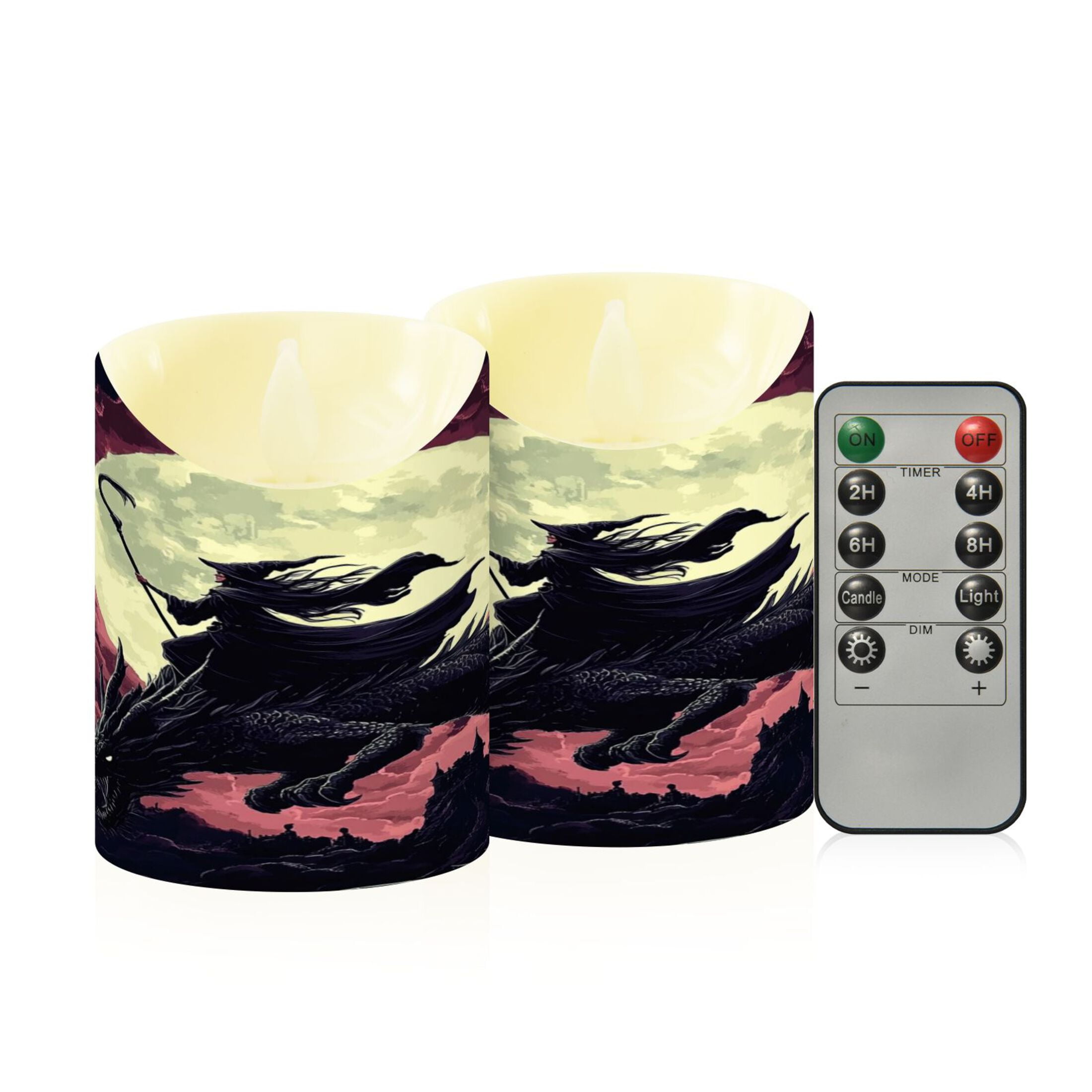 Wobogo Witches and Black Dragon Flameless Candles with Remote Battery ...