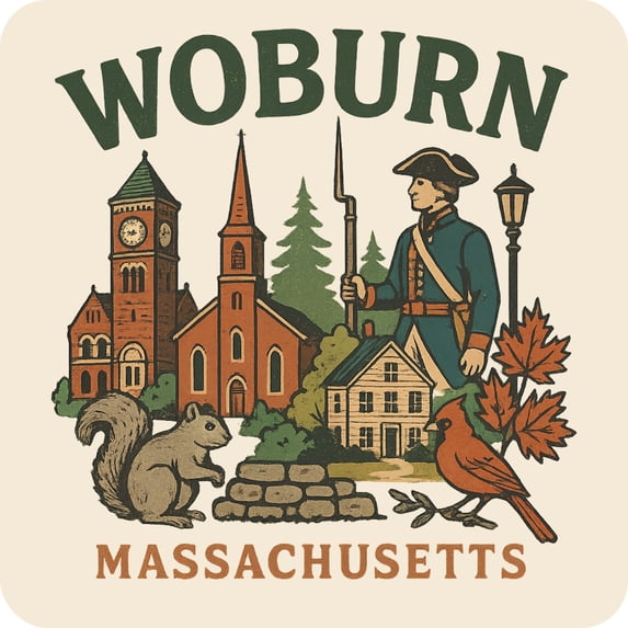Woburn Massachusetts Keepsakes Souvenir Vinyl Sticker – Destination ...