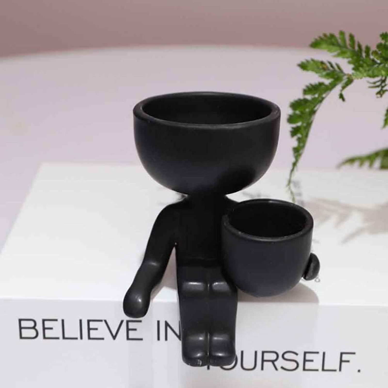 Wobythan Humanoid Ceramic Flowerpot Bonsai Planter Potted Plants Vase ...