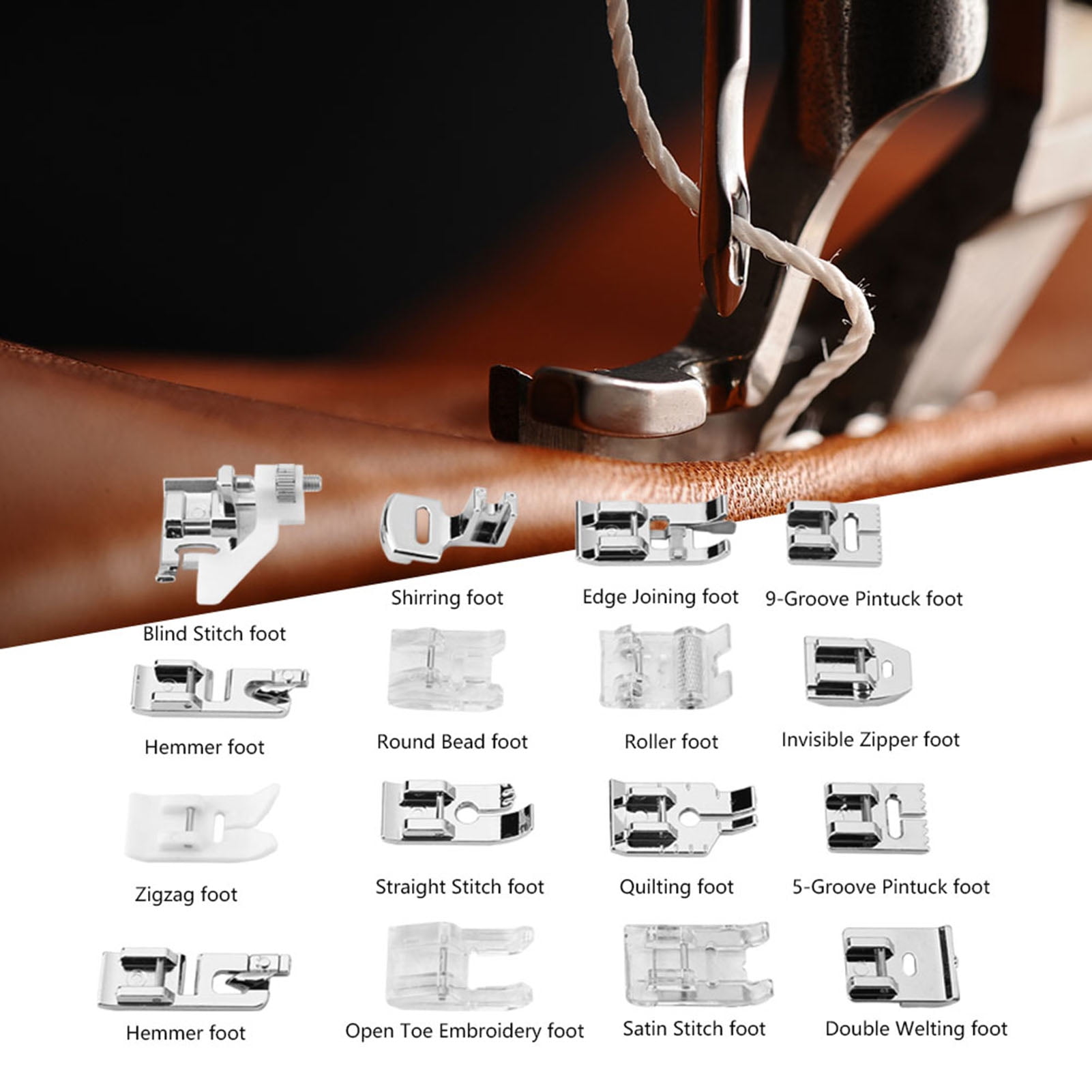 Wobythan Professional Presser Feet Set Multi-Function Sewing Machine ...