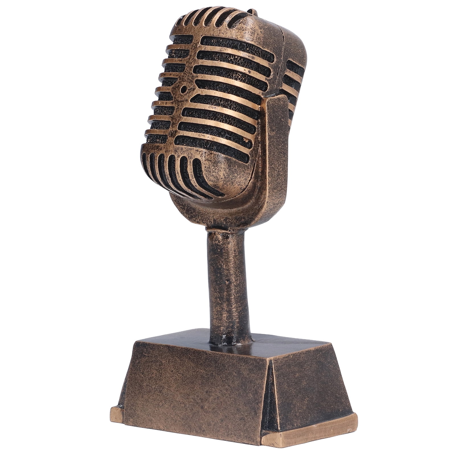 Wobythan Retro Microphone Music Winner Trophy, Resin Singing Award for ...