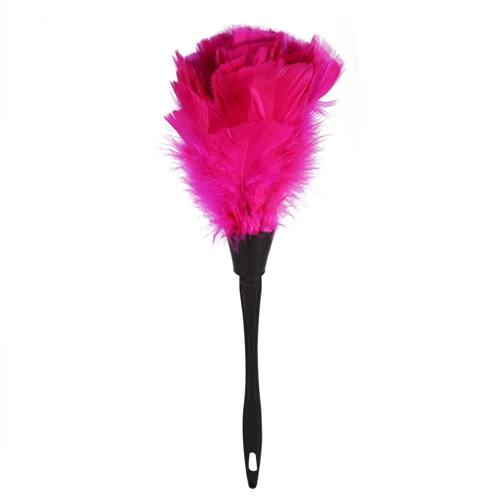 Wobythan Soft Turkey Feather Duster Brush With Black Handle Home ...