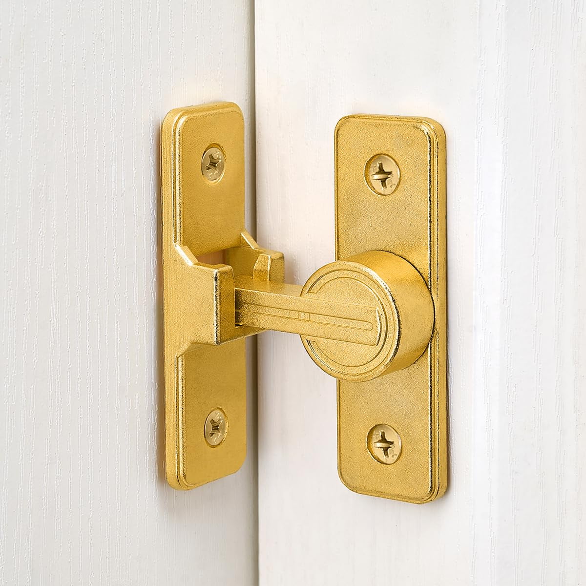 Wocoe 3 Packs Barn Door Latches,Gold 90 Degree Gate Lock,Flip Gate ...