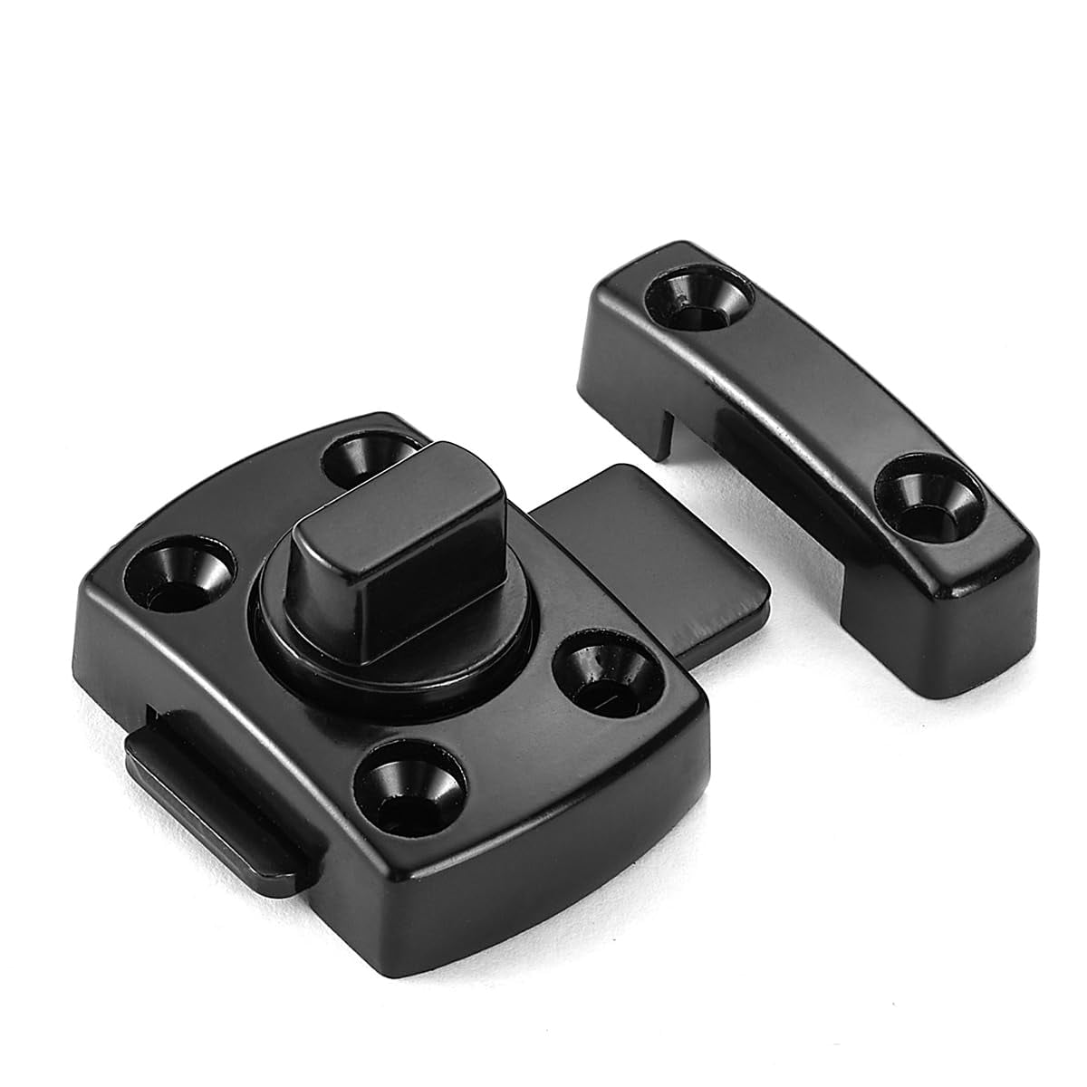 Wocoe 4 Packs Black Rotating Bolt Latches,Universal Door Locks for ...