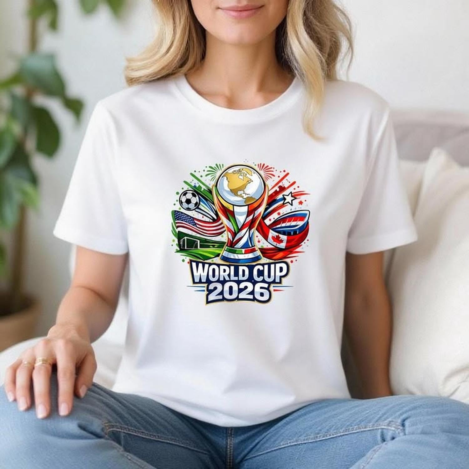 Wod Cup 2026 Shirt, Soccer Fan Graphic tee, Usa CanA1DA Mexico Football ...