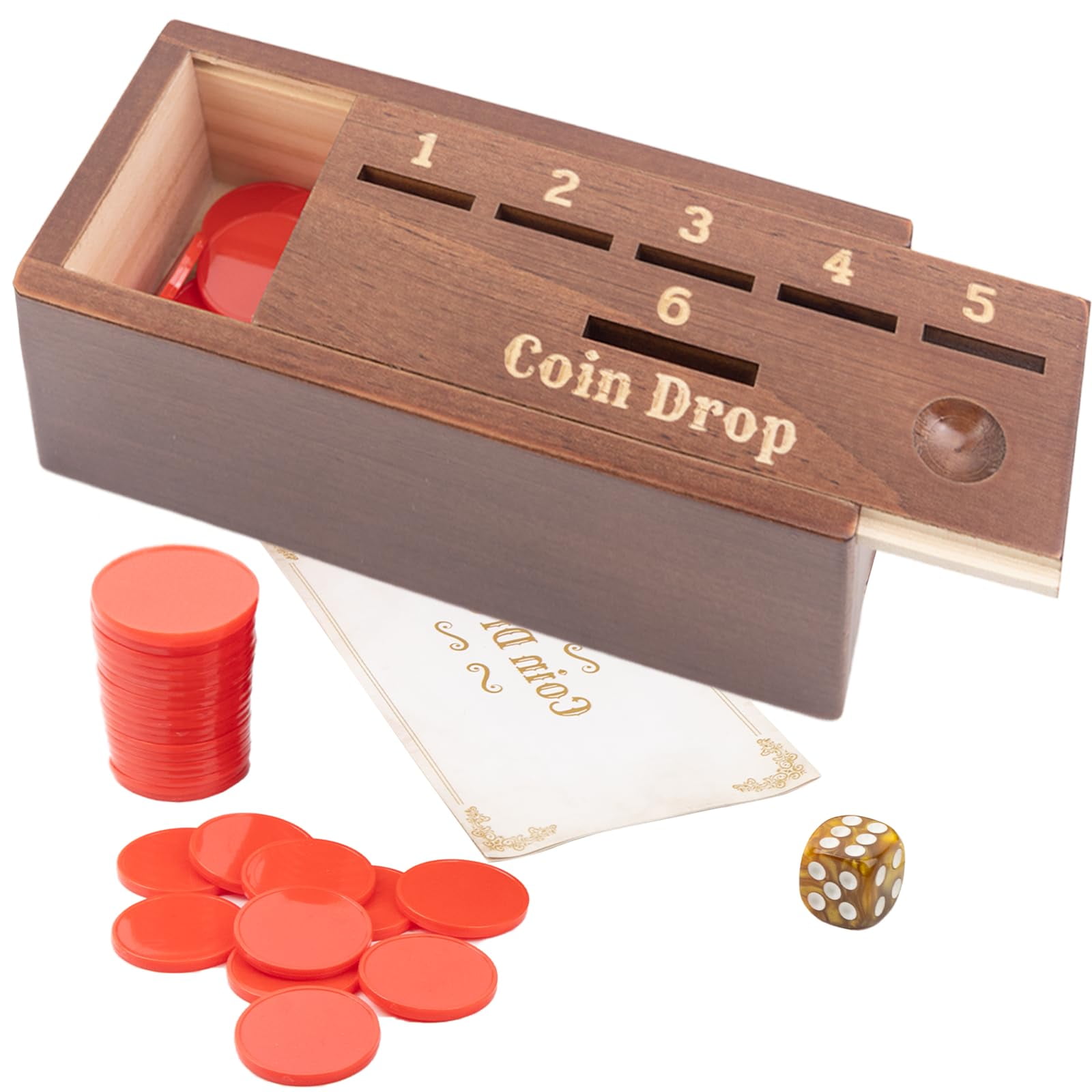 WodGod Coin Drop Game for 2-6 Players,Penny Game Contains 50 Coins ...