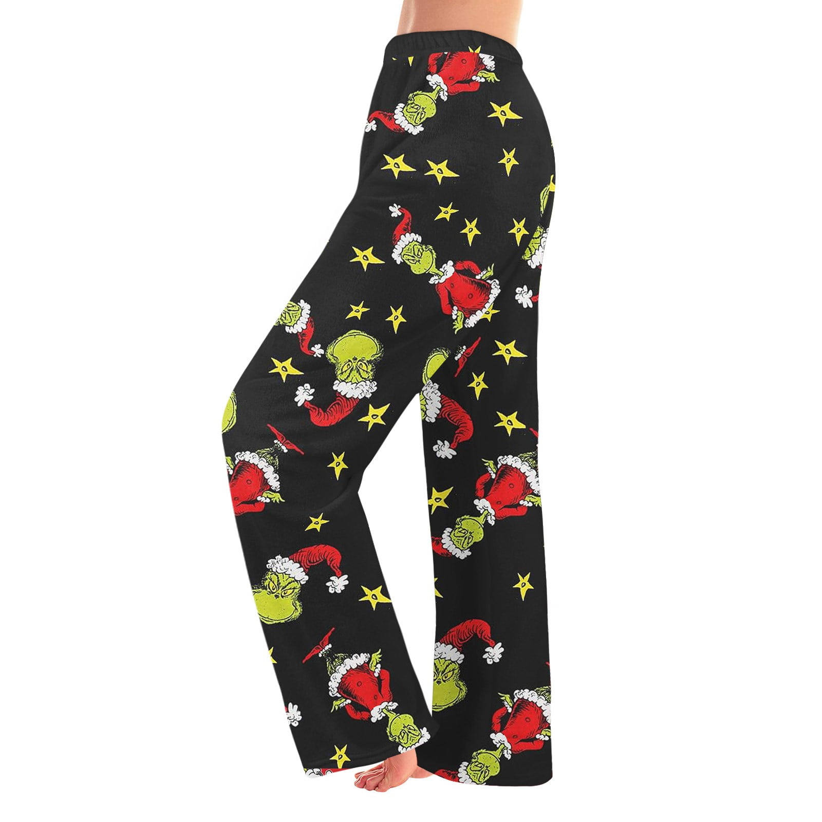 Wodistyle Women's Grinch Velour Sleep Pants, Grinch Christmas Pajama ...