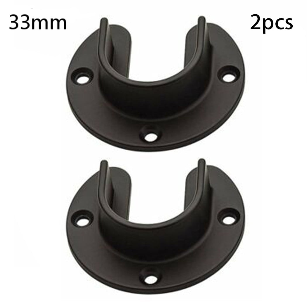 Wodtesl 2 pack Closet Rod Bracket Flange Support Holder Hanger ...