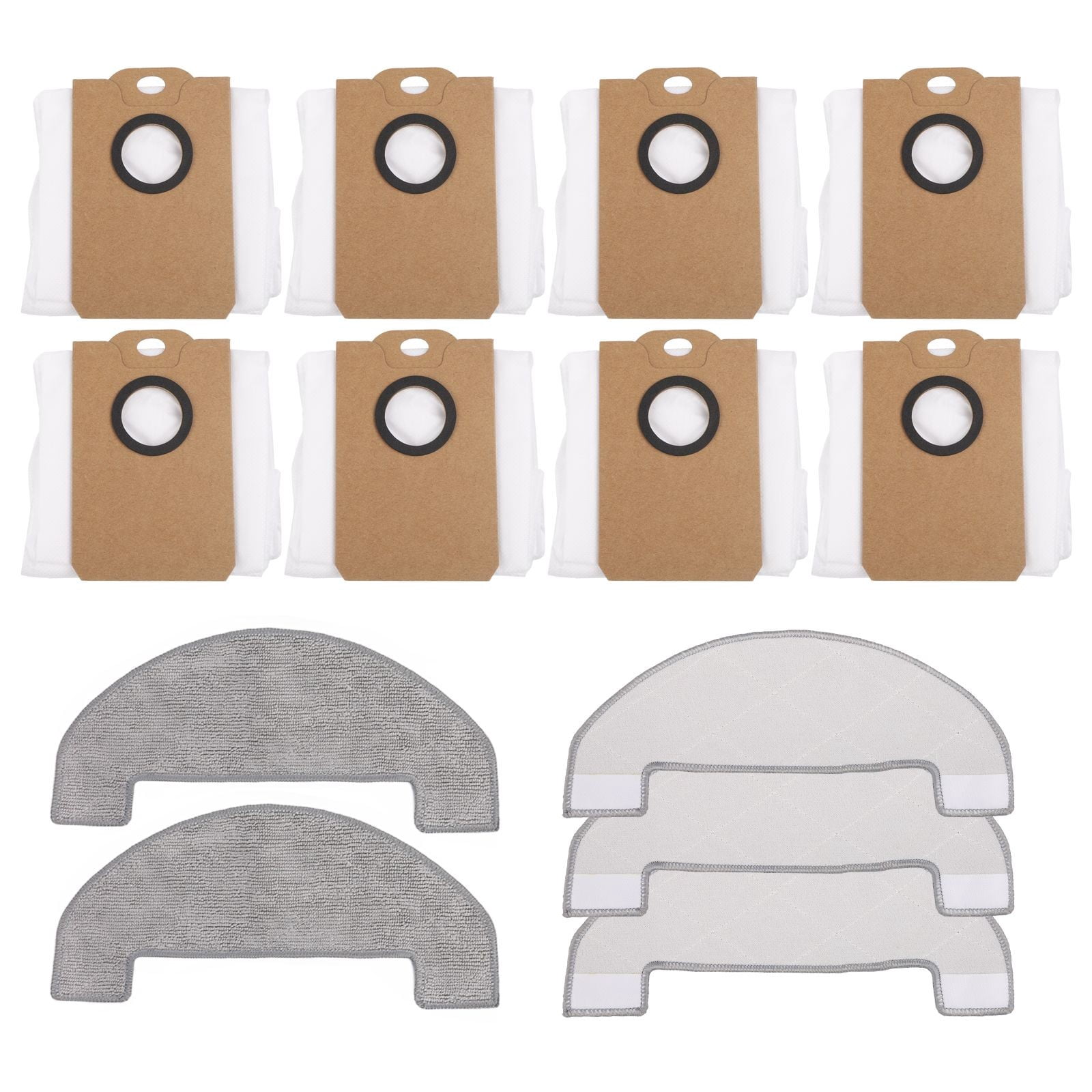 Wodtesl 5 Mop Cloths and 8 Dust Bags for Efficient For MONSGA MS1 MAX ...