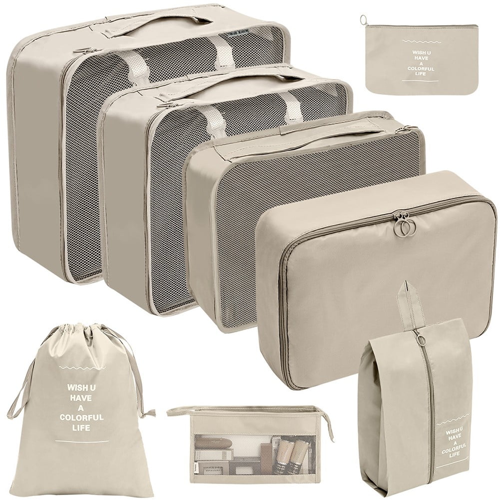 Wodtesl 8Pcs Travel Organizer Set: Packing Cubes for Efficient Travel ...