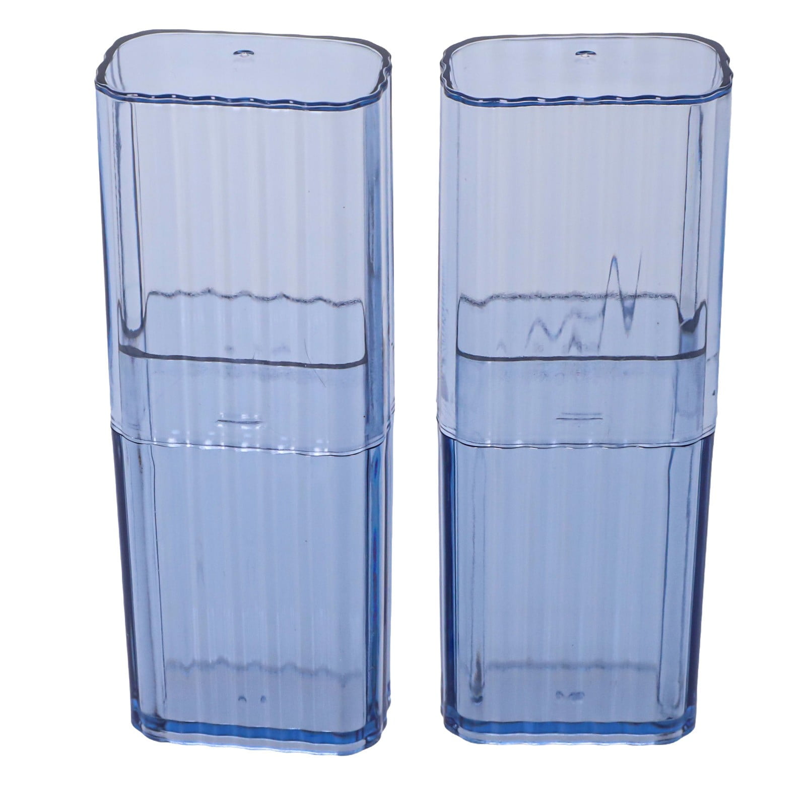 Wodtesl Clear Portable Travel Storage Box 2 pack Blue for Cotton Swabs ...