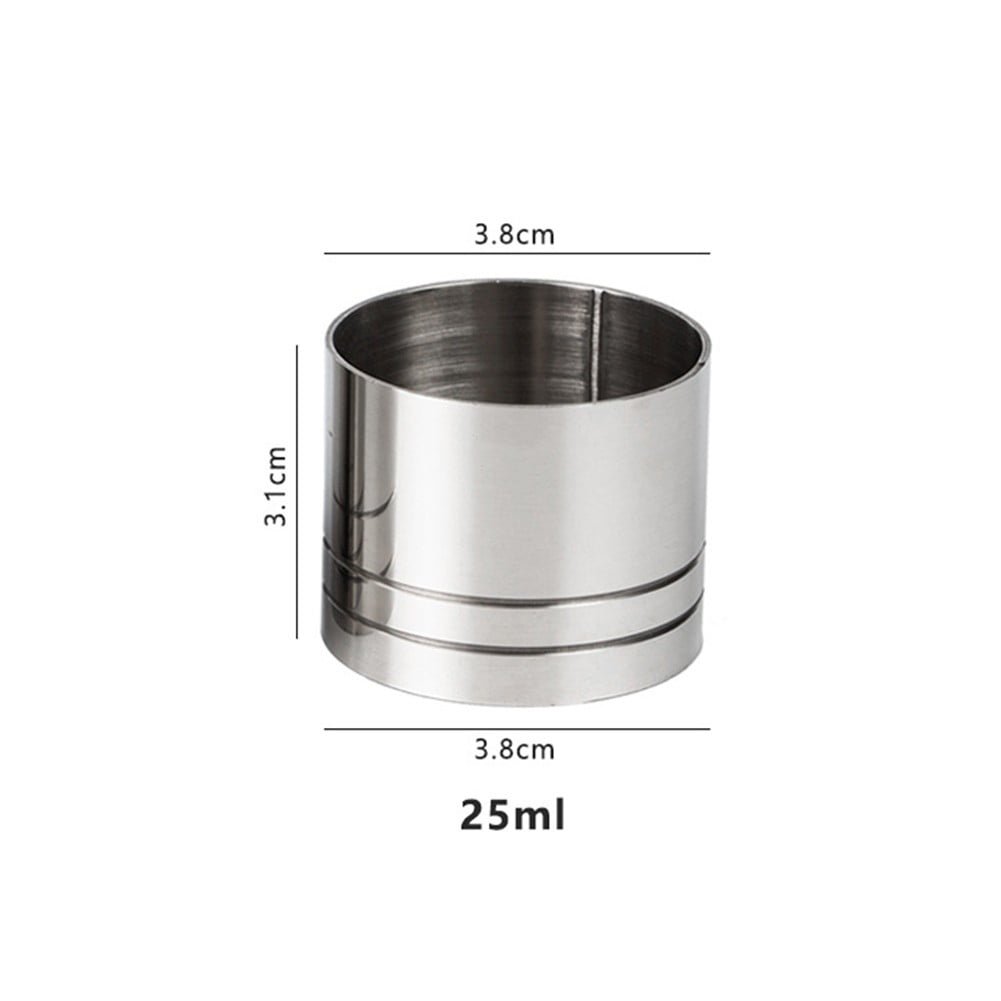 Wodtesl Silver Stainless Steel 25ML/35ML/50ML Measure CupMeasure ...