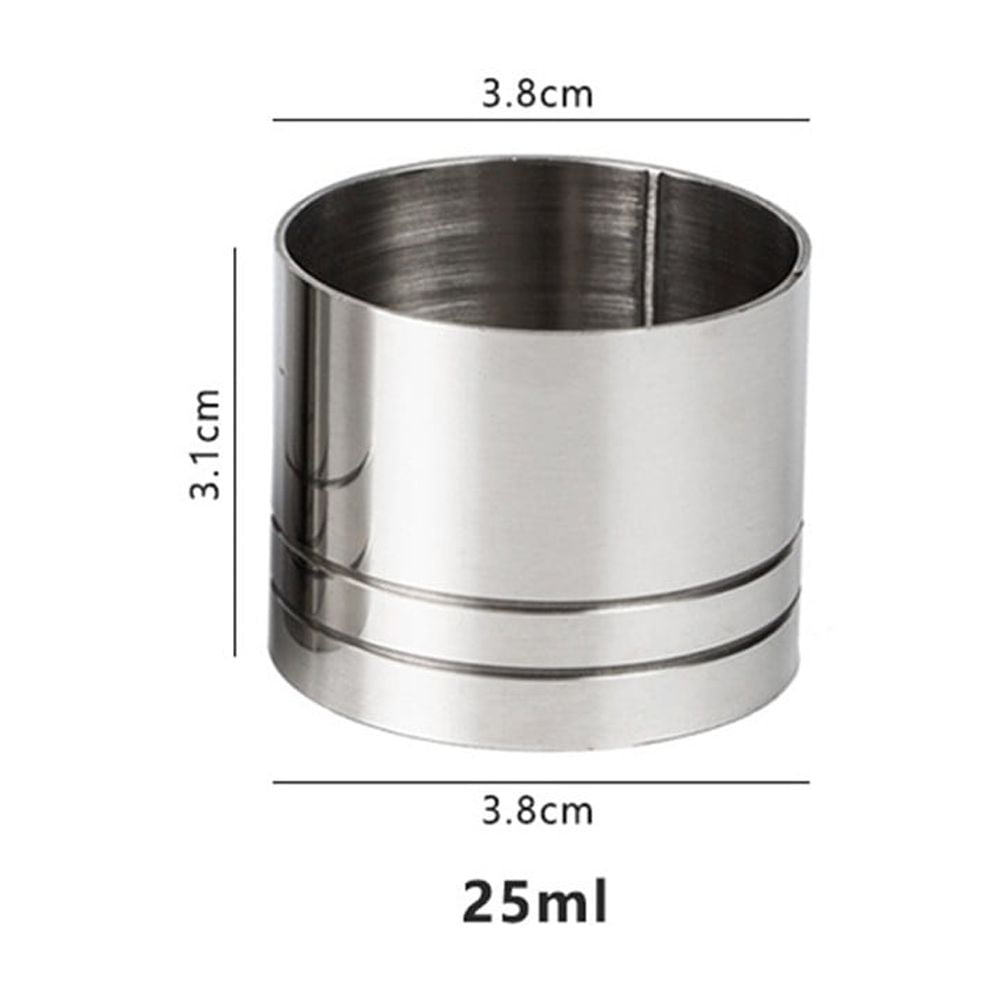 Wodtesl Silver Stainless Steel 25ML/35ML/50ML Measure CupMeasure ...