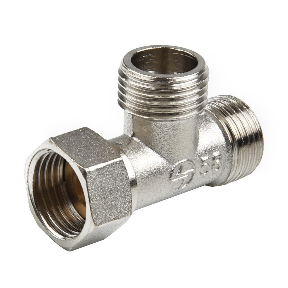 Wodtesl Toilet 304 Copper T Adapter 1/2\ IPS Tee Fitting for Bath Bidet ...