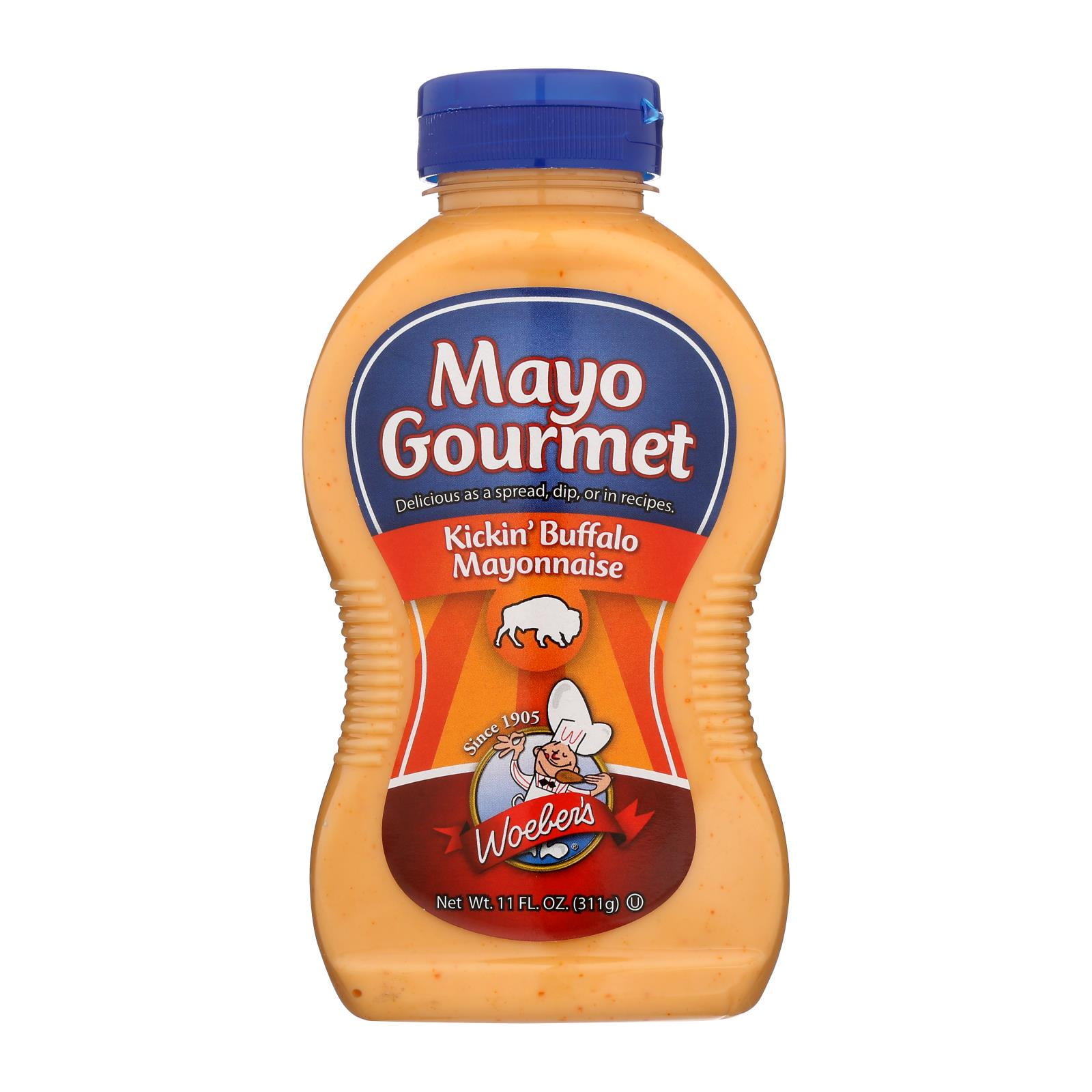 Woeber's Mayo Gourmet Kickin' Buffalo Mayonnaise, 11 fl oz - Walmart.com