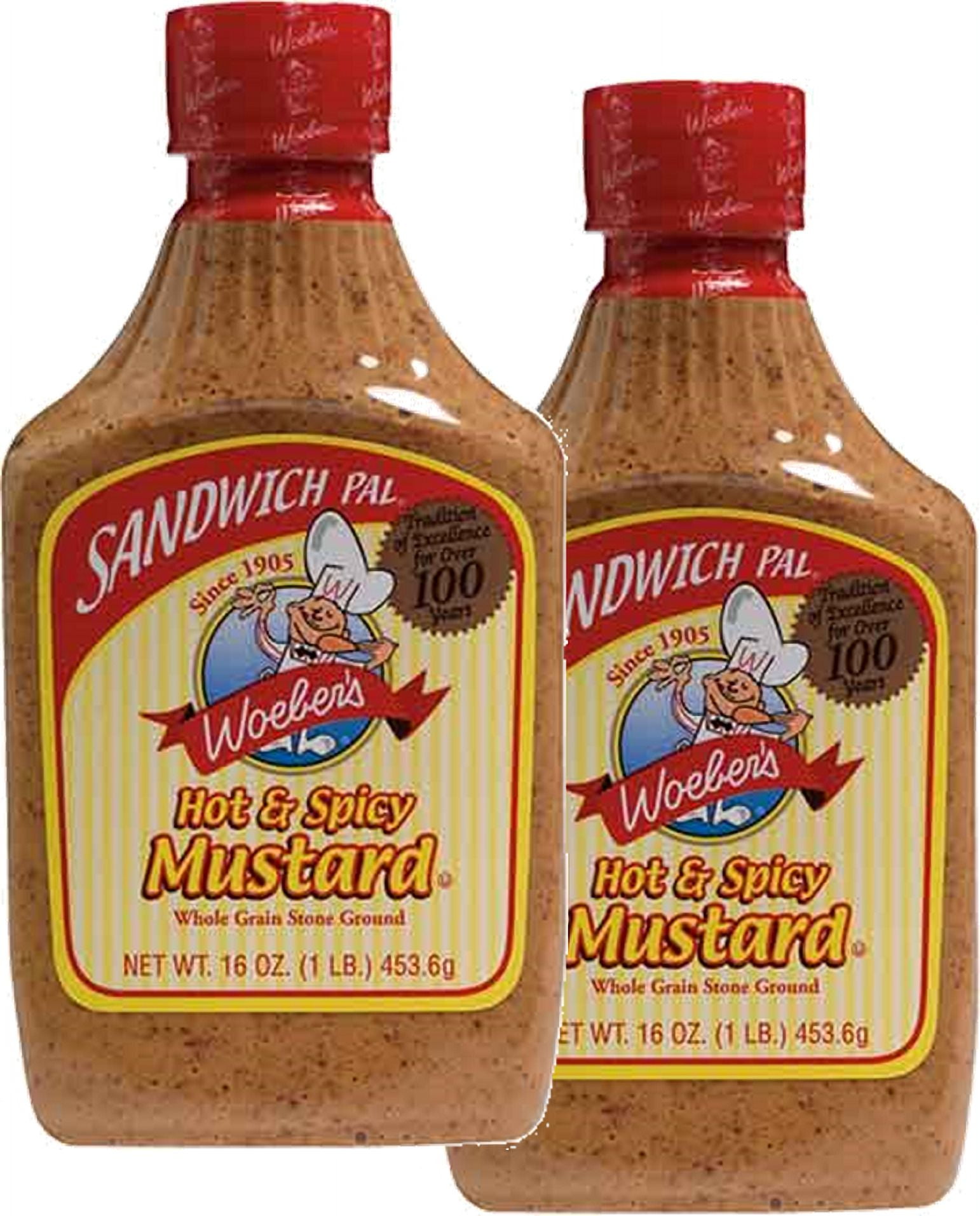 Woeber's Sandwich Pal Hot & Spicy Mustard, 2-Pack 16 oz. Bottles ...