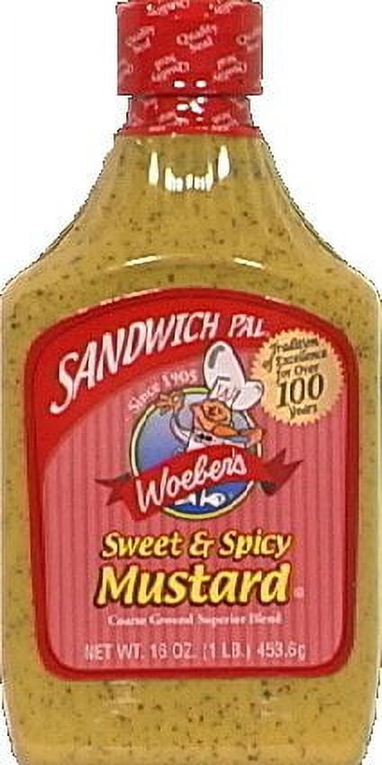 Woeber's Sandwich Pal Sweet and Spicy Mustard 16oz (Pack of 2 ...