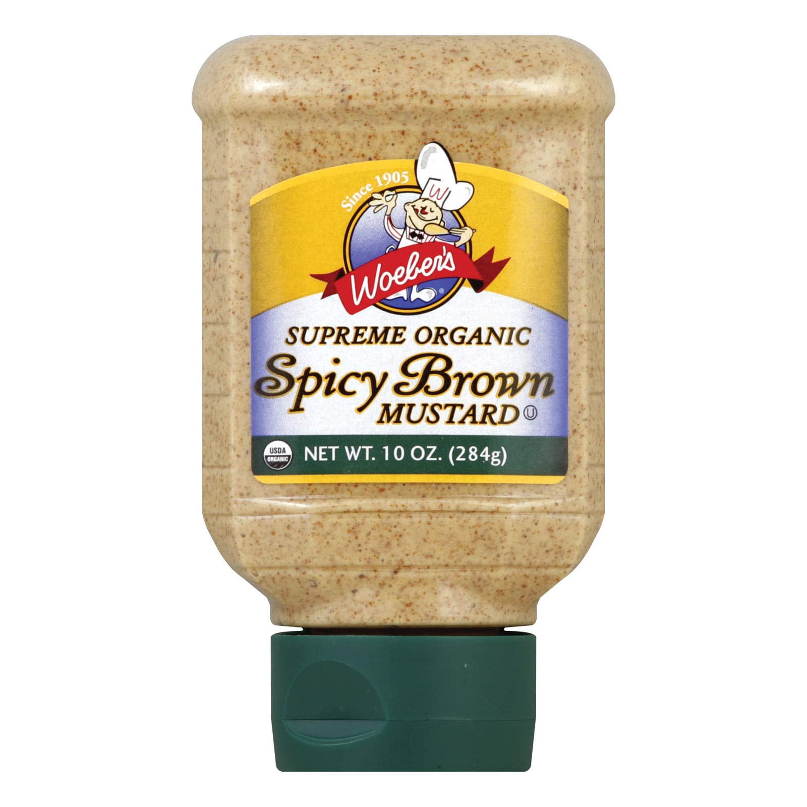 Woeber's Supreme Organic Spicy Brown Mustard - Case of 6 - 10 oz ...