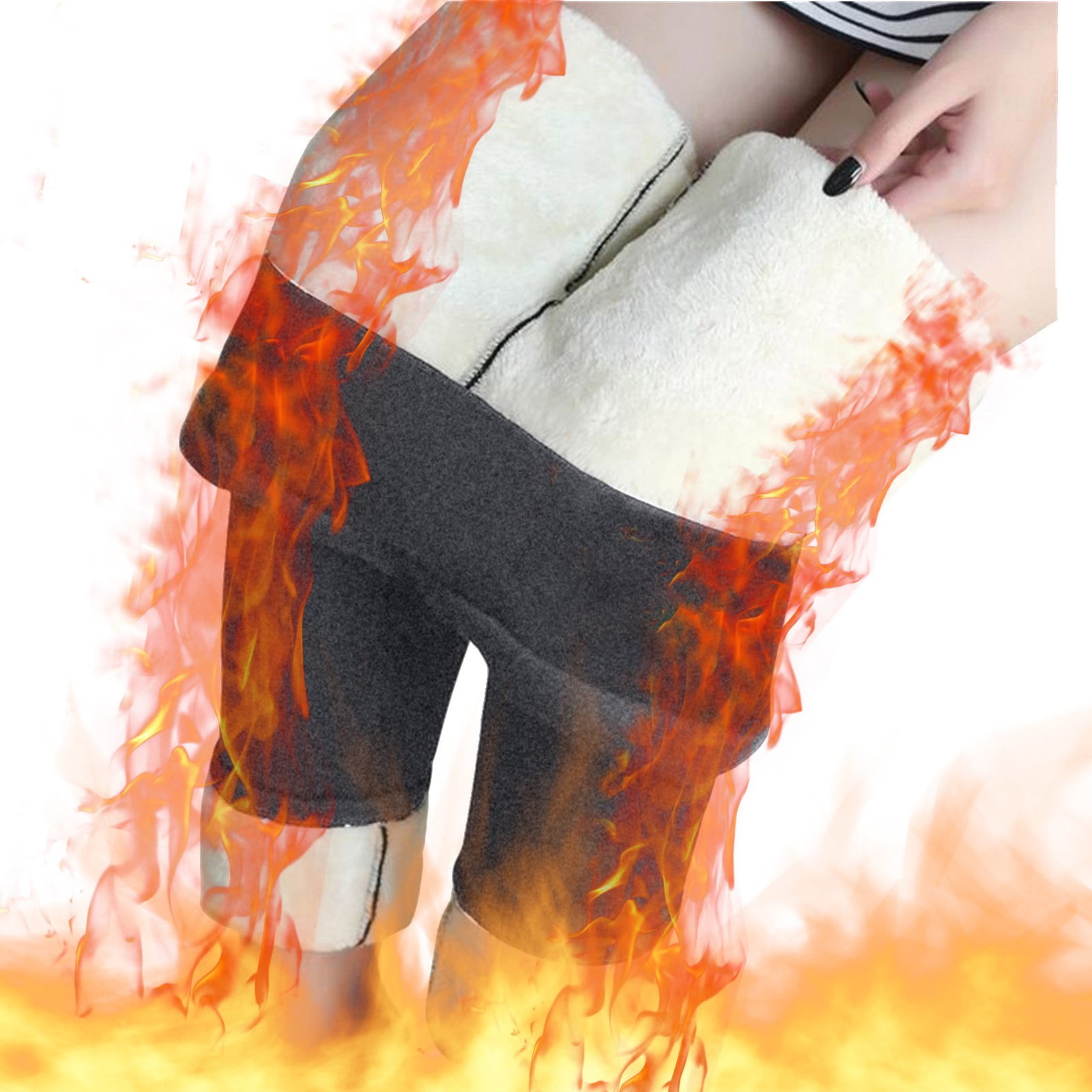 WoenderWiz Sherpa Fleece Lined Leggings for Women Warm Thick Leggings ...