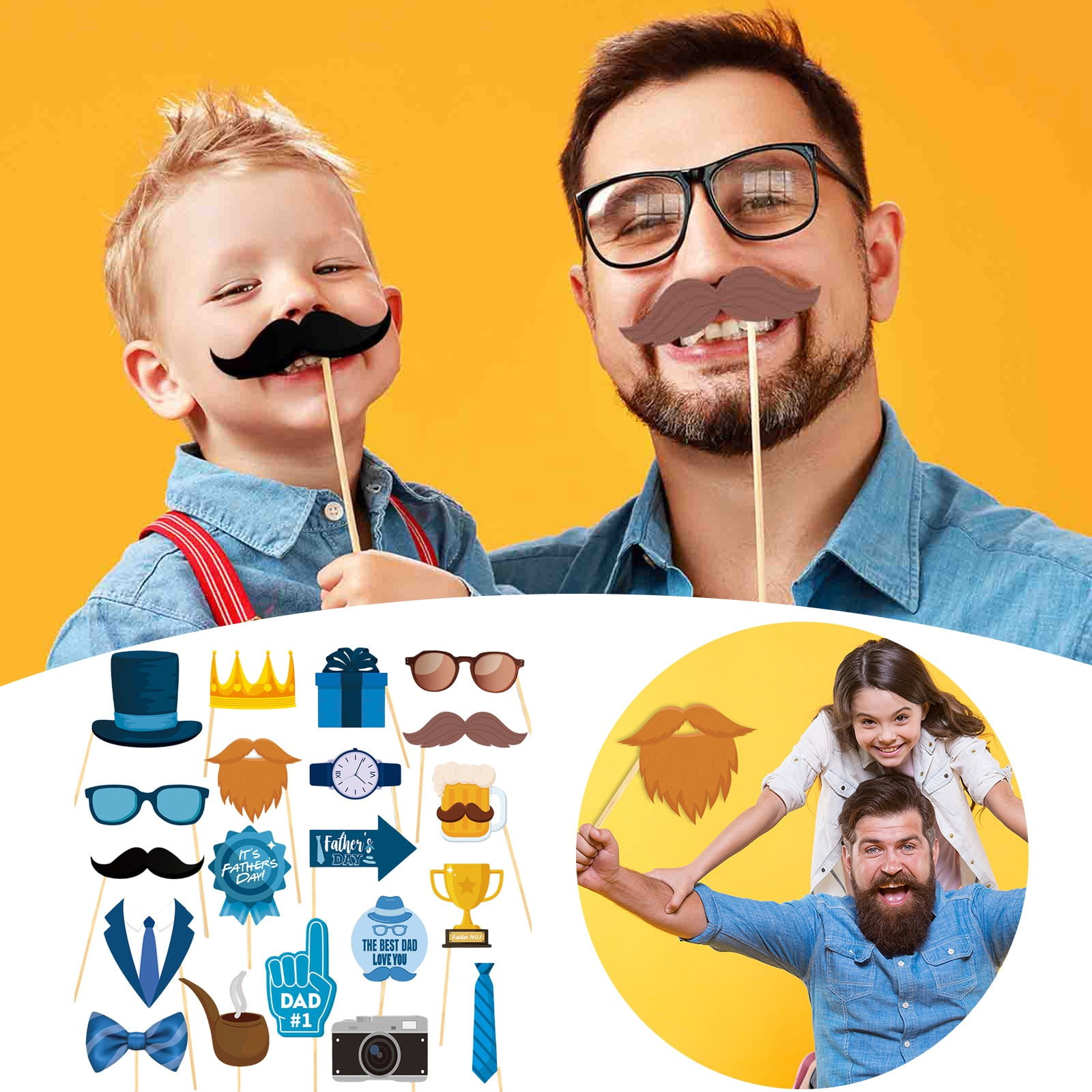 Wofeyda 20Pcs Funny Handheld Props For Father'S Day Party Photos And ...