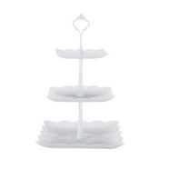 Chef Buddy Three Tier Square Glass Buffet and Dessert Stand - Walmart.com