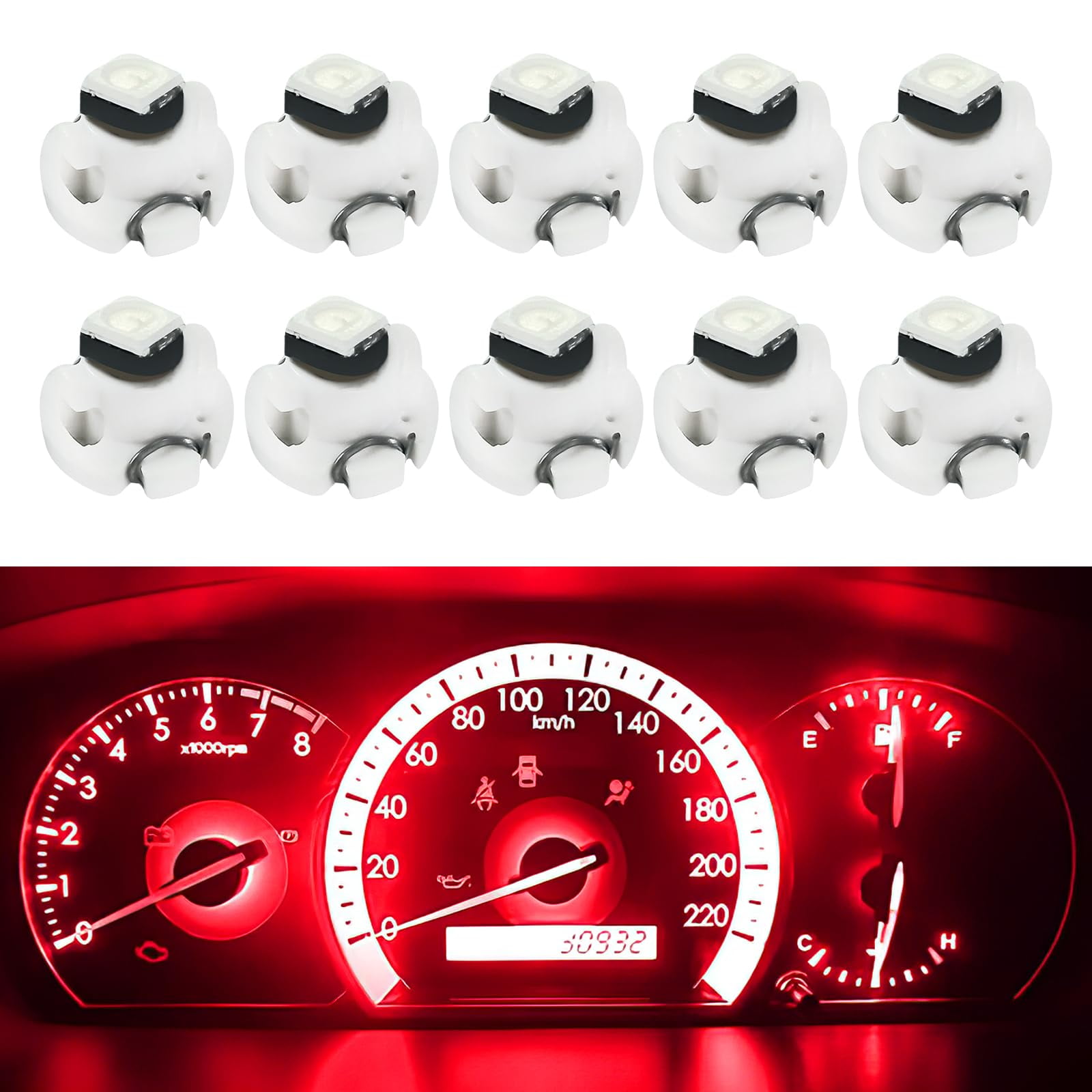 Wogomz 10PCS T3 Neo STF9 Wedge LED Car Instrument Cluster Dashboard ...