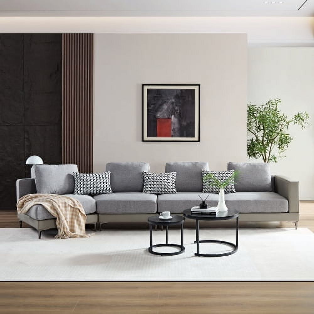 Wohh Modern Sectional Sofa,Luxury Fabric Couch,Sectional Chaise Lounge ...