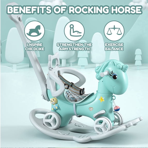 Wohh Rocking Horse for Toddlers , Balance Bike Ride On Toys with Push ...
