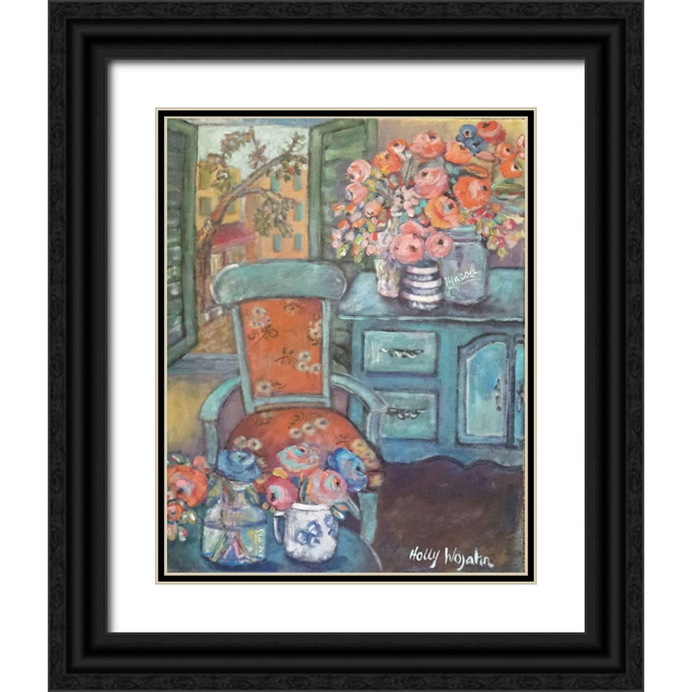 Wojahn, Holly 26x32 Black Ornate Wood Framed with Double Matting Museum ...