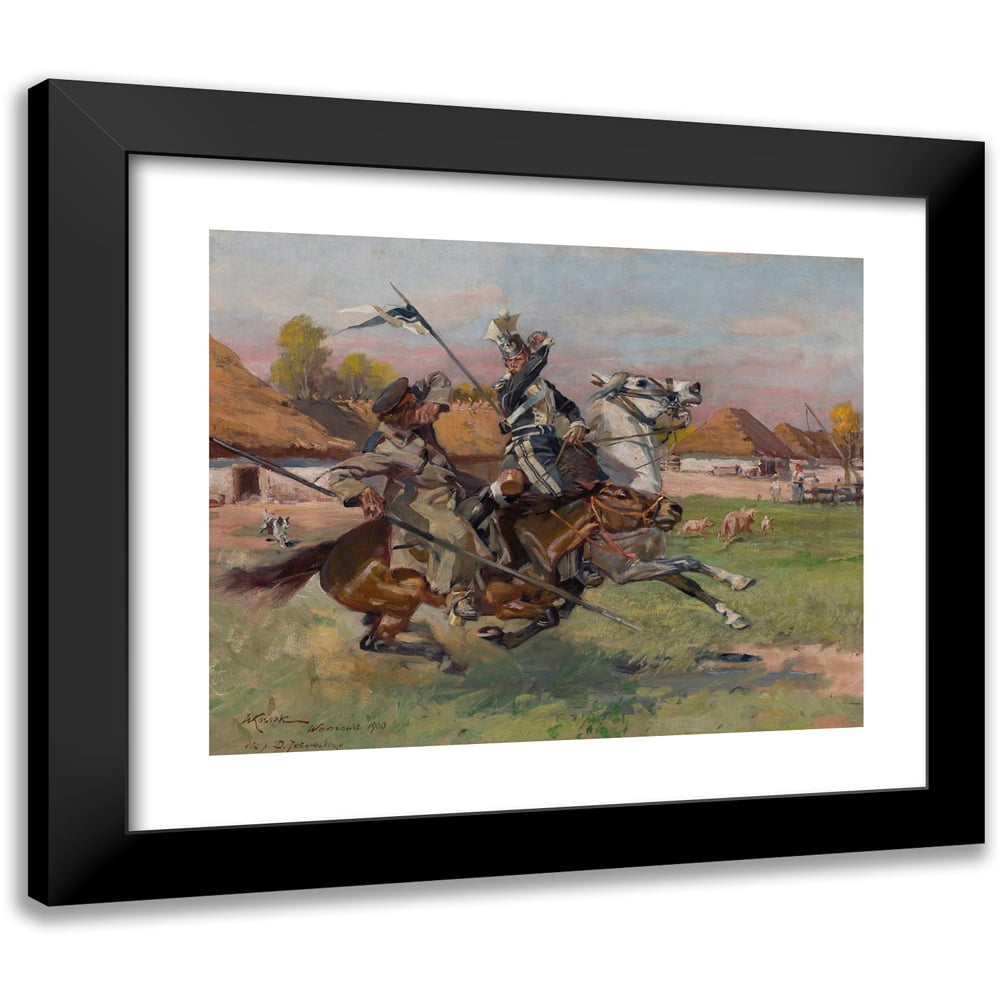Wojciech Kossak 14x12 Black Modern Framed Museum Art Print Titled ...