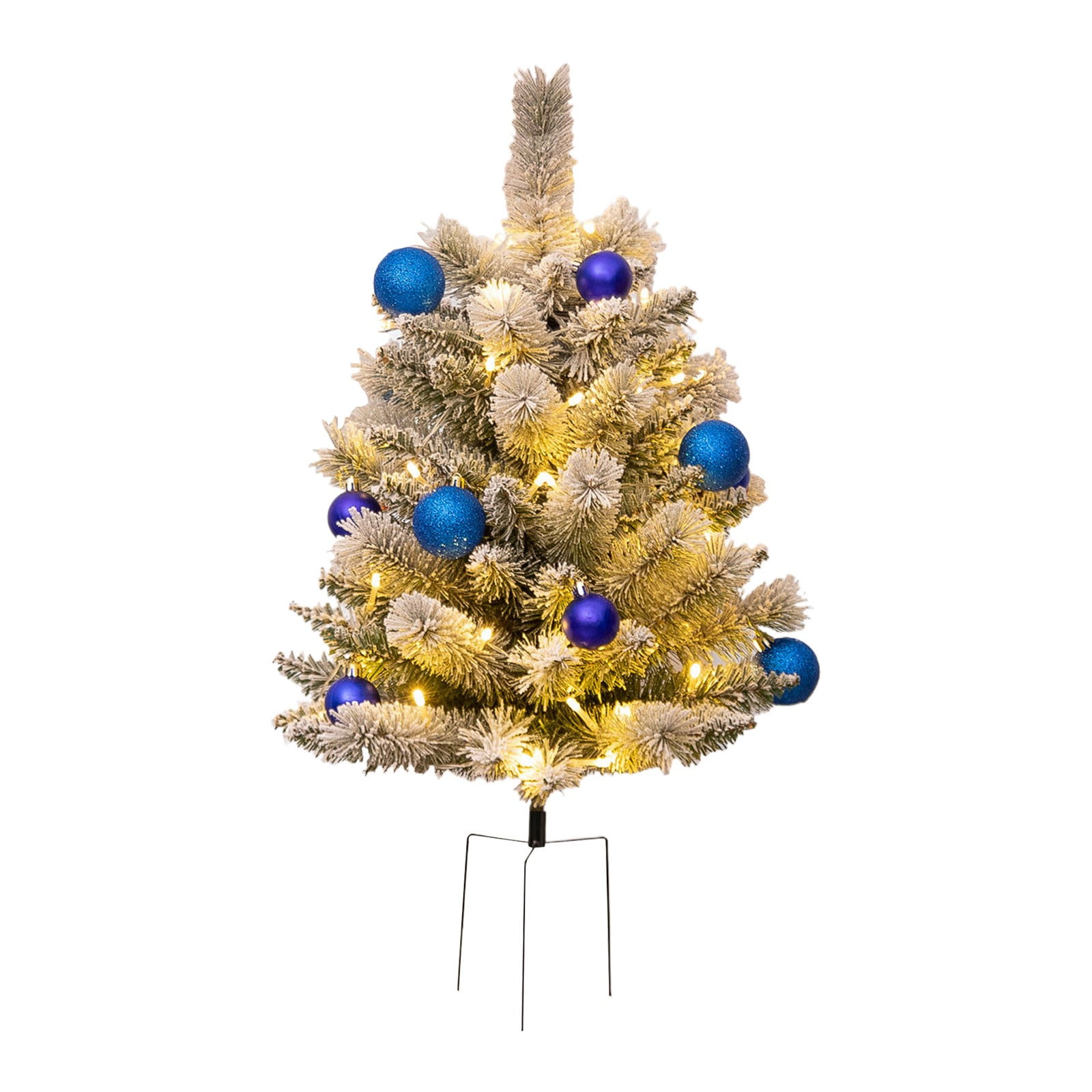 Wojeull Christmas Floral Christmas Decorations With Lights Illuminate ...