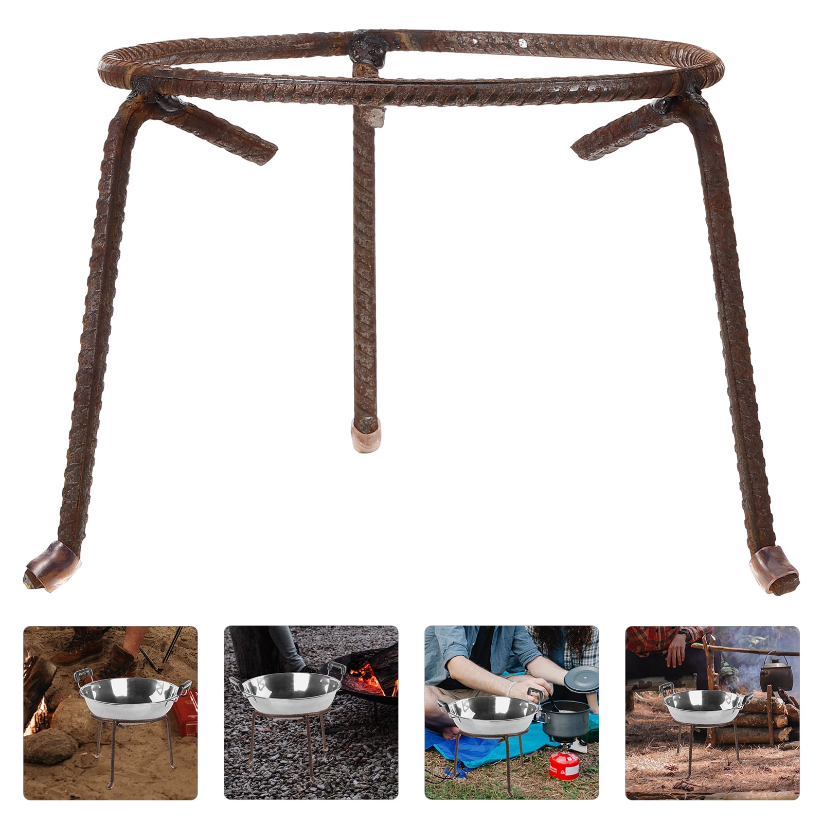 Wok Rack, Camping Pot Stand Stable Pot Holder Outdoor Pot Rack Metal ...