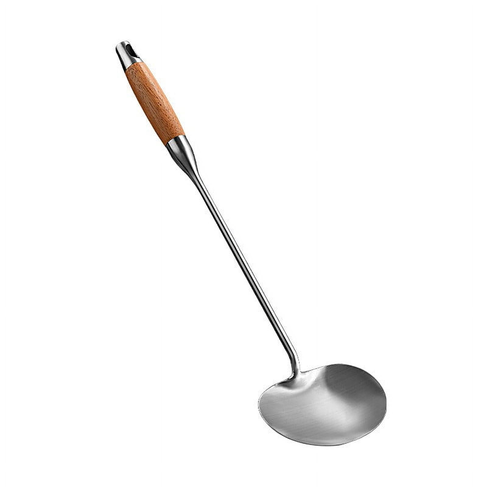 Wok Spatula Stainless Steel Wok Turner With Wooden Handle Stir Fry ...