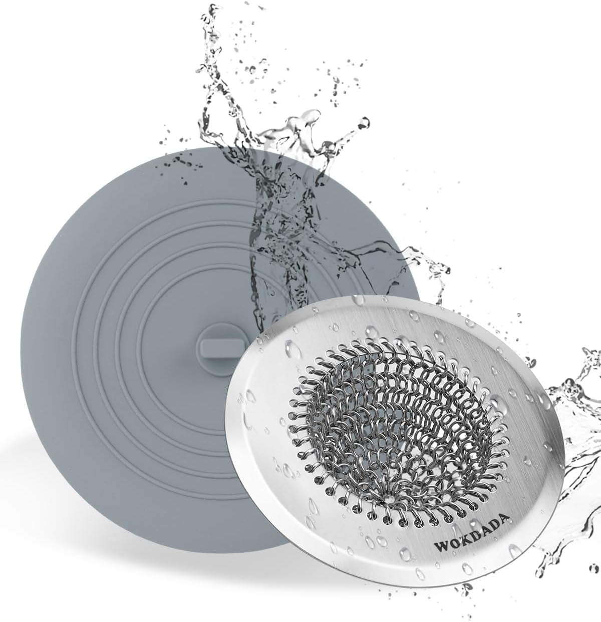 Wokdada Sink Drain Strainer, Reversible Easy Clean Mesh Sink Strainer ...