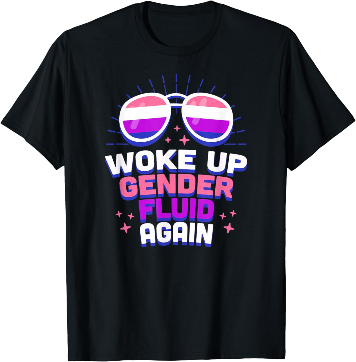 Woke Up Genderfluid Again Nonbinary Pride Parade Aesthetic T-Shirt - Walmart.com