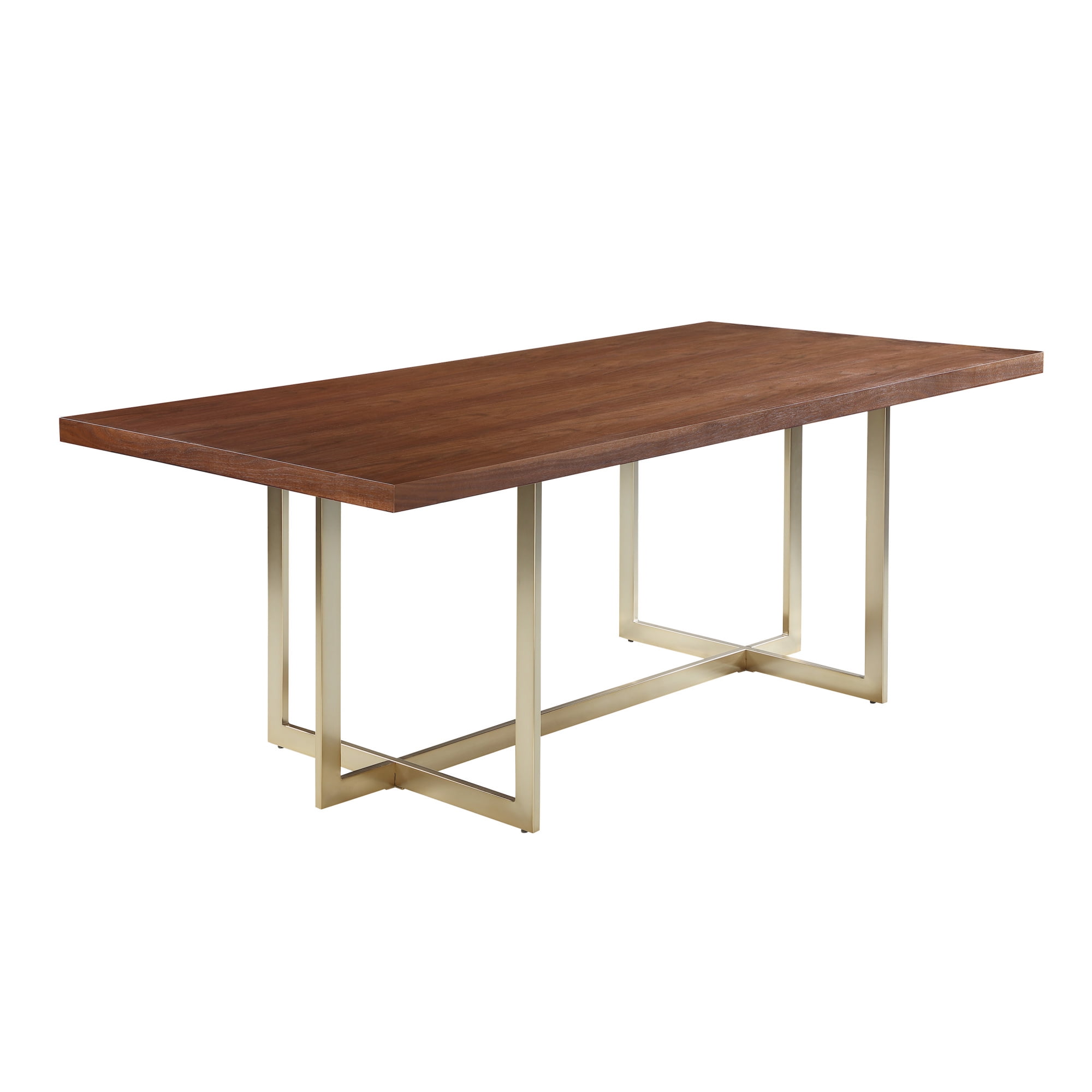 Woker Furniture 71"x35.5"x30" Contemporary Walnut Veneer Top Dining ...