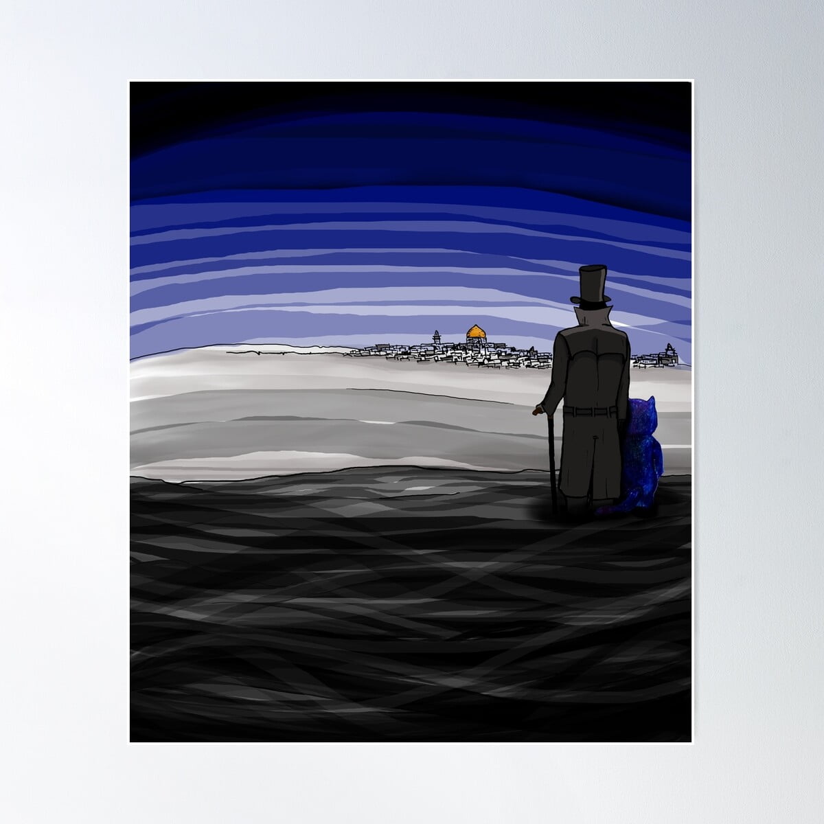 Woland And Behemoth The Cat (Master And Margarita) Poster Wall Art ...