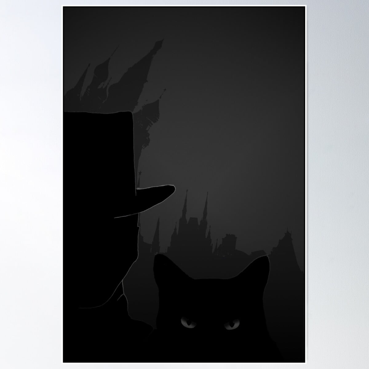 Woland And Cat Behemoth (Master And Margarita) Poster Wall Art, Modern ...