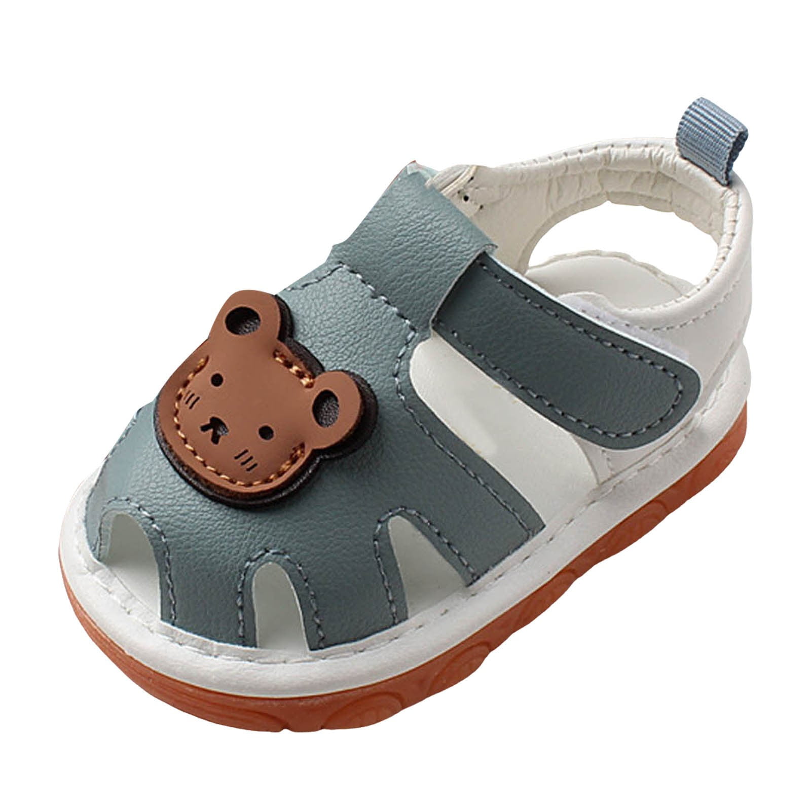 Wolcakyue Bear Leather Foam Squeaky Shoes for Infant Girls Boys Anti ...
