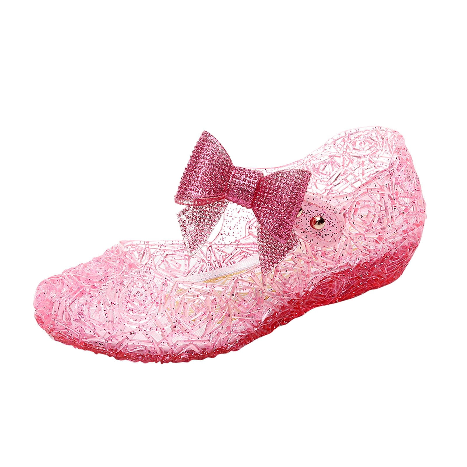 Wolcakyue Girls Kids Summer Sandals Frozen Princess Jelly High-Heeled ...