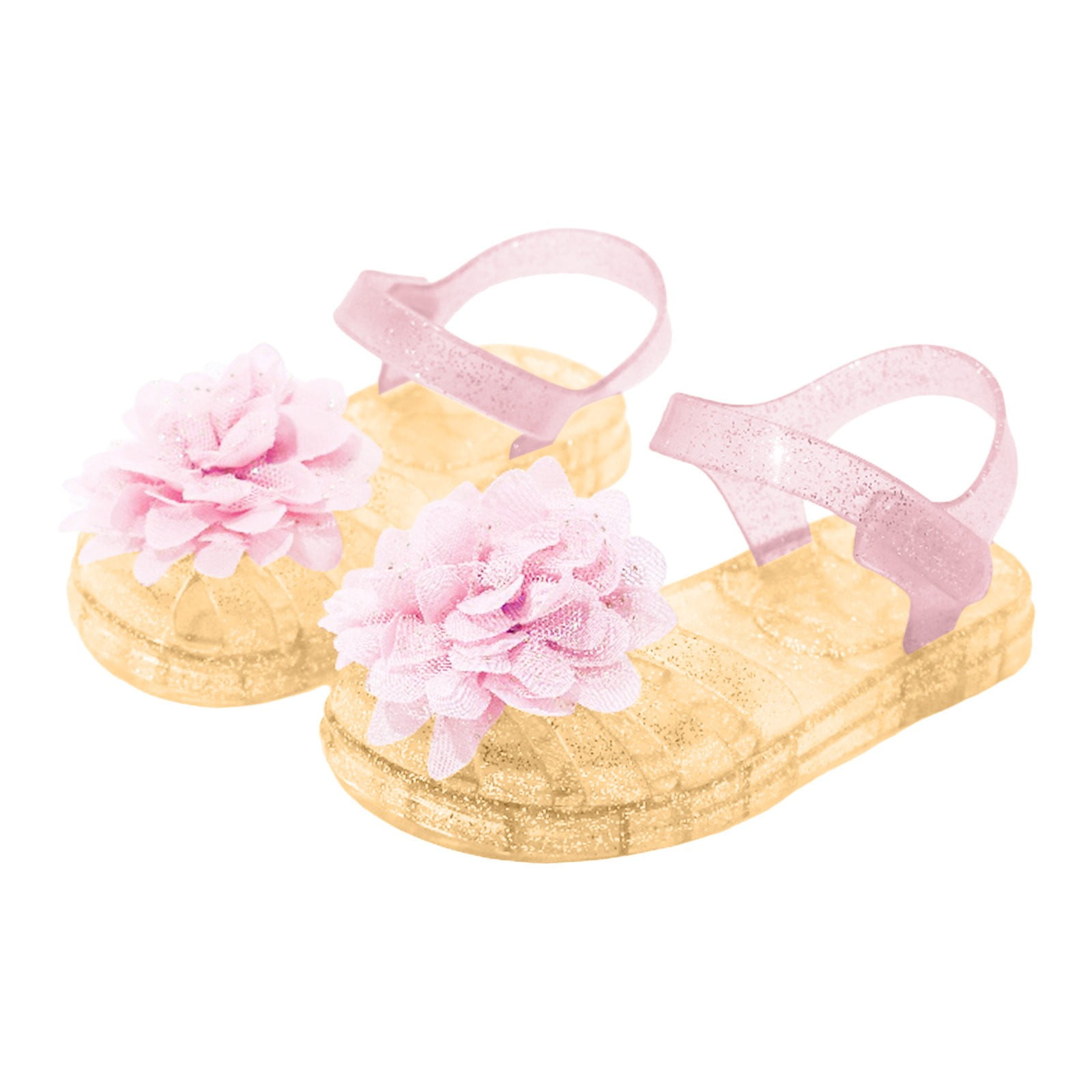 Wolcakyue Jelly Sandals Toddler Girls Cute Flower Jelly Sandals Soft ...