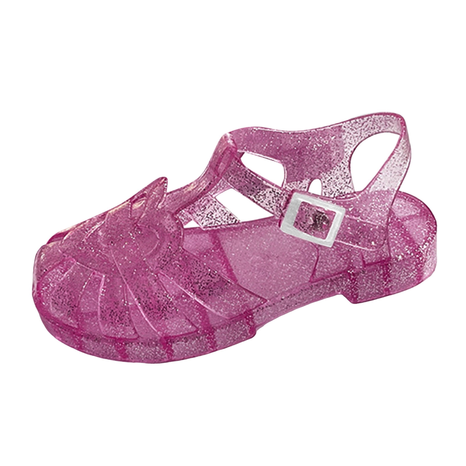 Wolcakyue Toddler Sandles Girls Jelly Sandals Rubber Sole Closed Toe ...