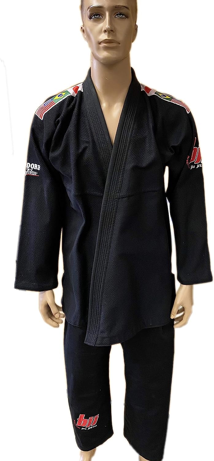 Woldorf USA BJJ Jiu Jitsu Uniform Black WF Logo Competition Uniform ...