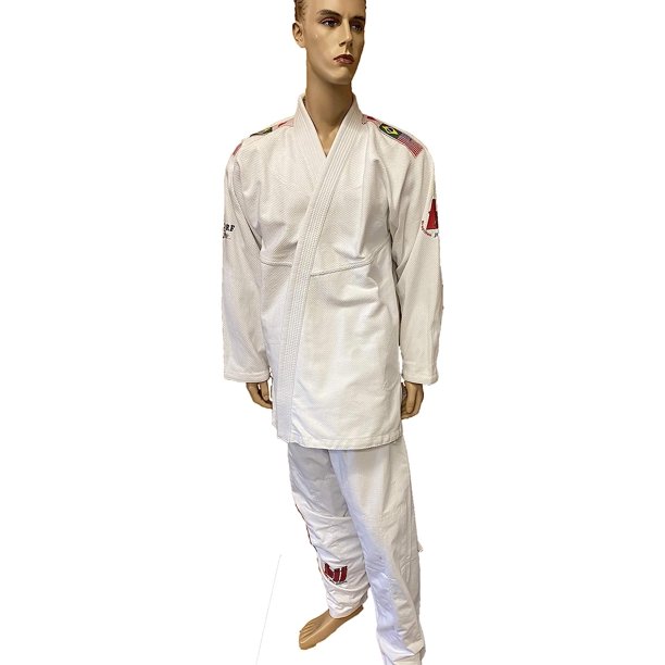 Woldorf USA BJJ Jiu Jitsu Uniform White WF Logo Competition Uniform ...