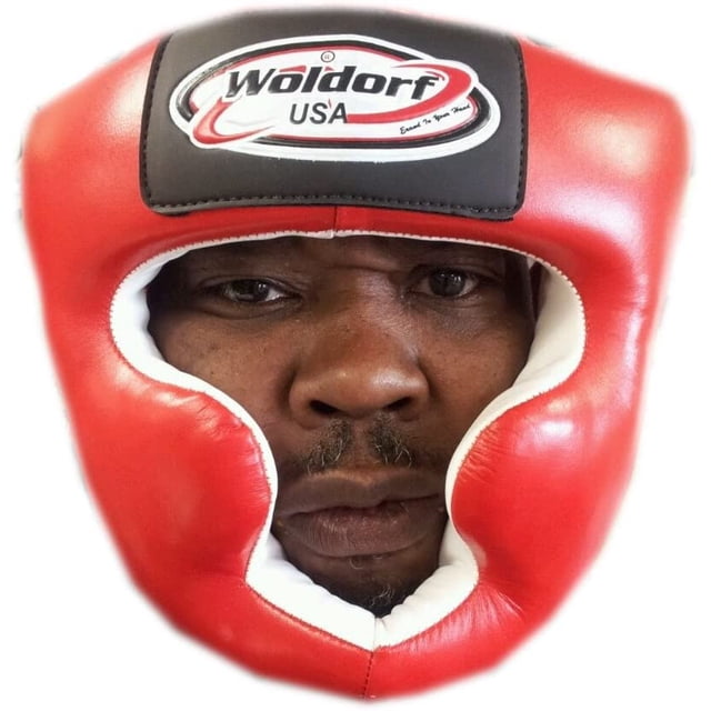 Woldorf USA Boxing Head Guard in Leather with Chin Protection,Sparring ...