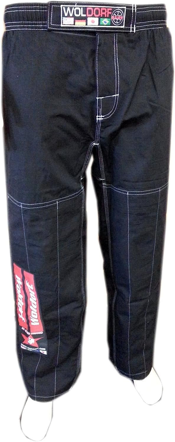 Woldorf USA Brazilian Jiu Jitsu BJJ Pants Black Cotton Rip Stop Size 6 ...