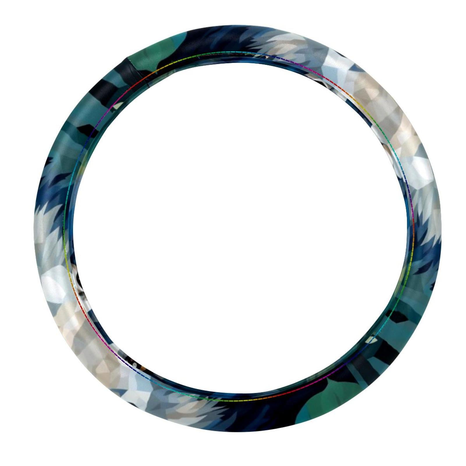 Wolf 14.5 Inch Printing PVC Leather Car Wheel Covers Steering Wheel ...