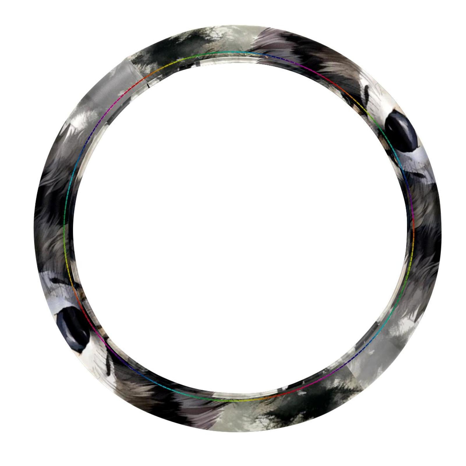 Wolf 14.5 Inch Printing PVC Leather Car Wheel Covers Steering Wheel ...
