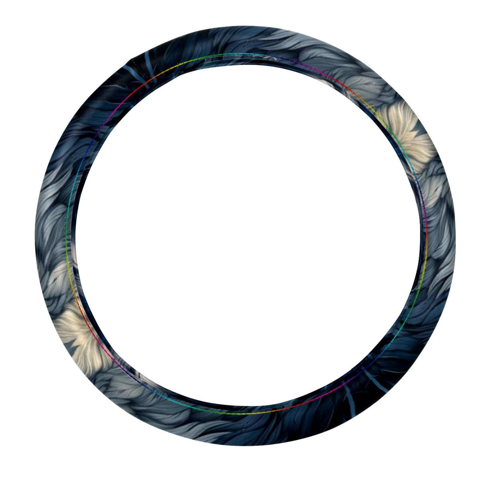 Wolf 14.5 Inch Printing PVC Leather Car Wheel Covers Steering Wheel ...